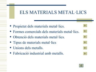 Materials Metal.Lics