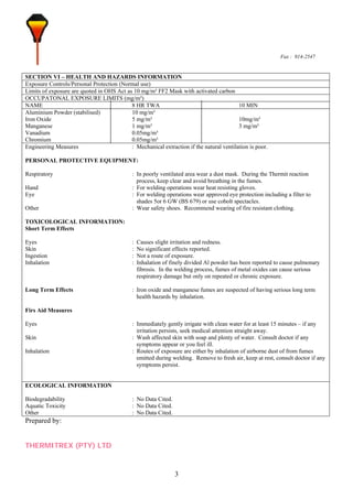 Material Safety Data Sheet Al. Powder | PDF