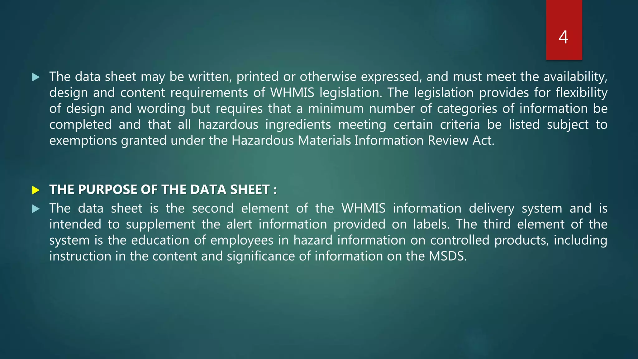 Material Safety Data Sheet - By Vishal Dakhale | PPTX