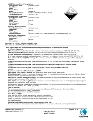 Material Safety Data Sheet ACETIC ACID - Acetic Acid 80% | PDF