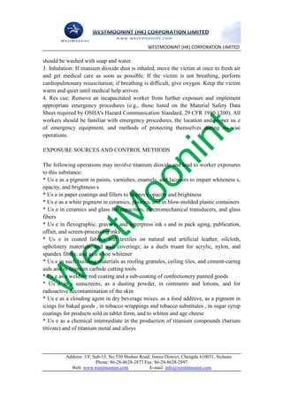 Material safety data sheet for titanium dioxide | PDF