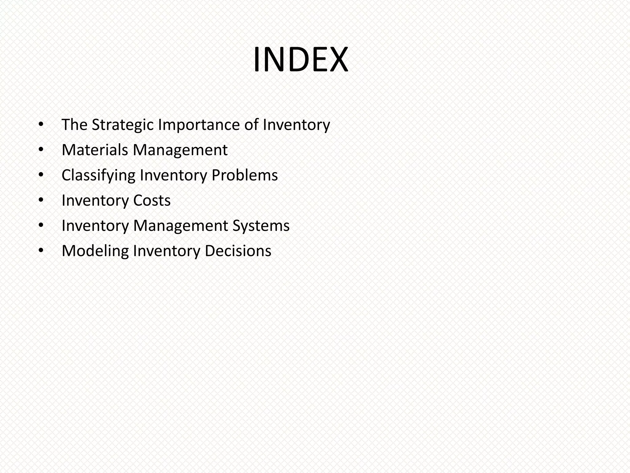 Materials and inventory management | PPT