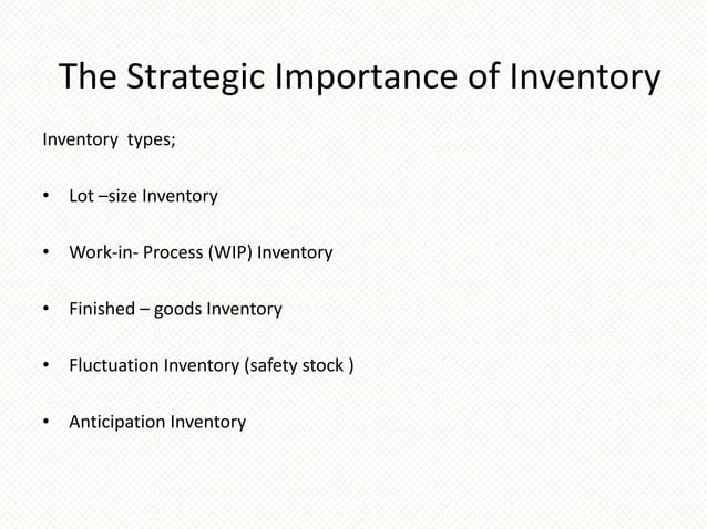 Materials and inventory management | PPT