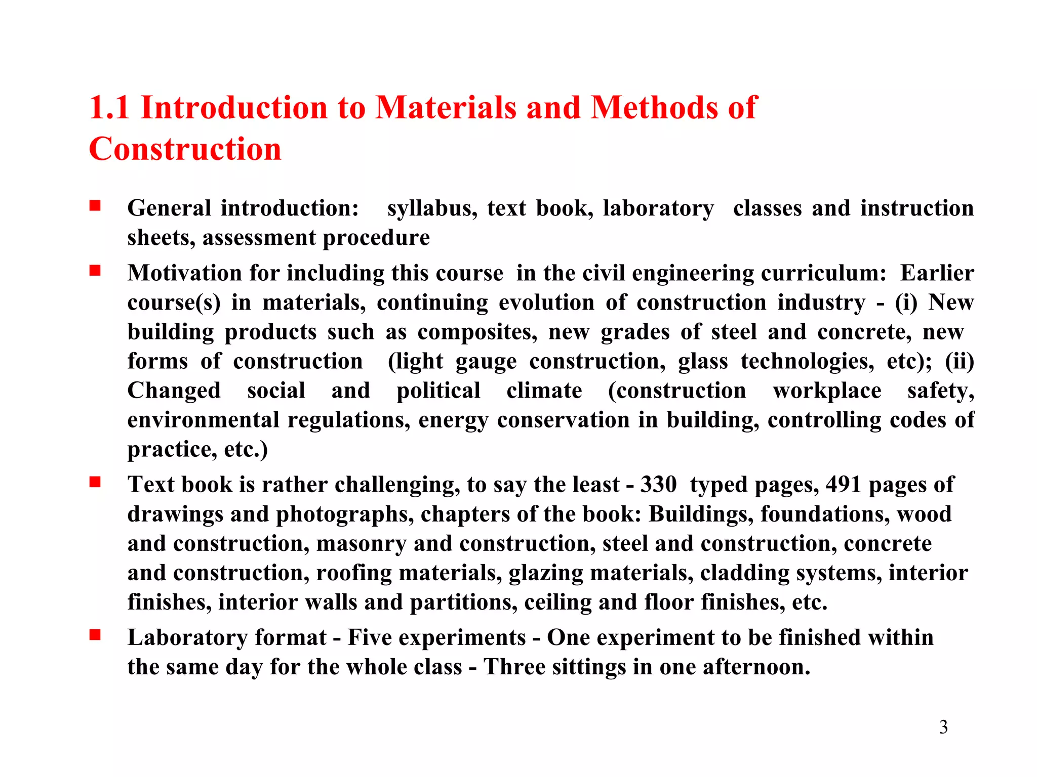 Materials and methods of construction | PPT