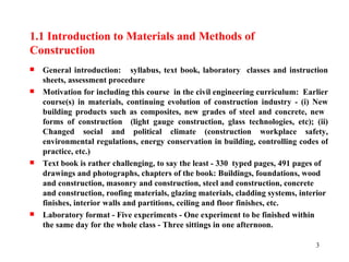 Materials and methods of construction | PPT