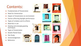 Fenestration | PPTX