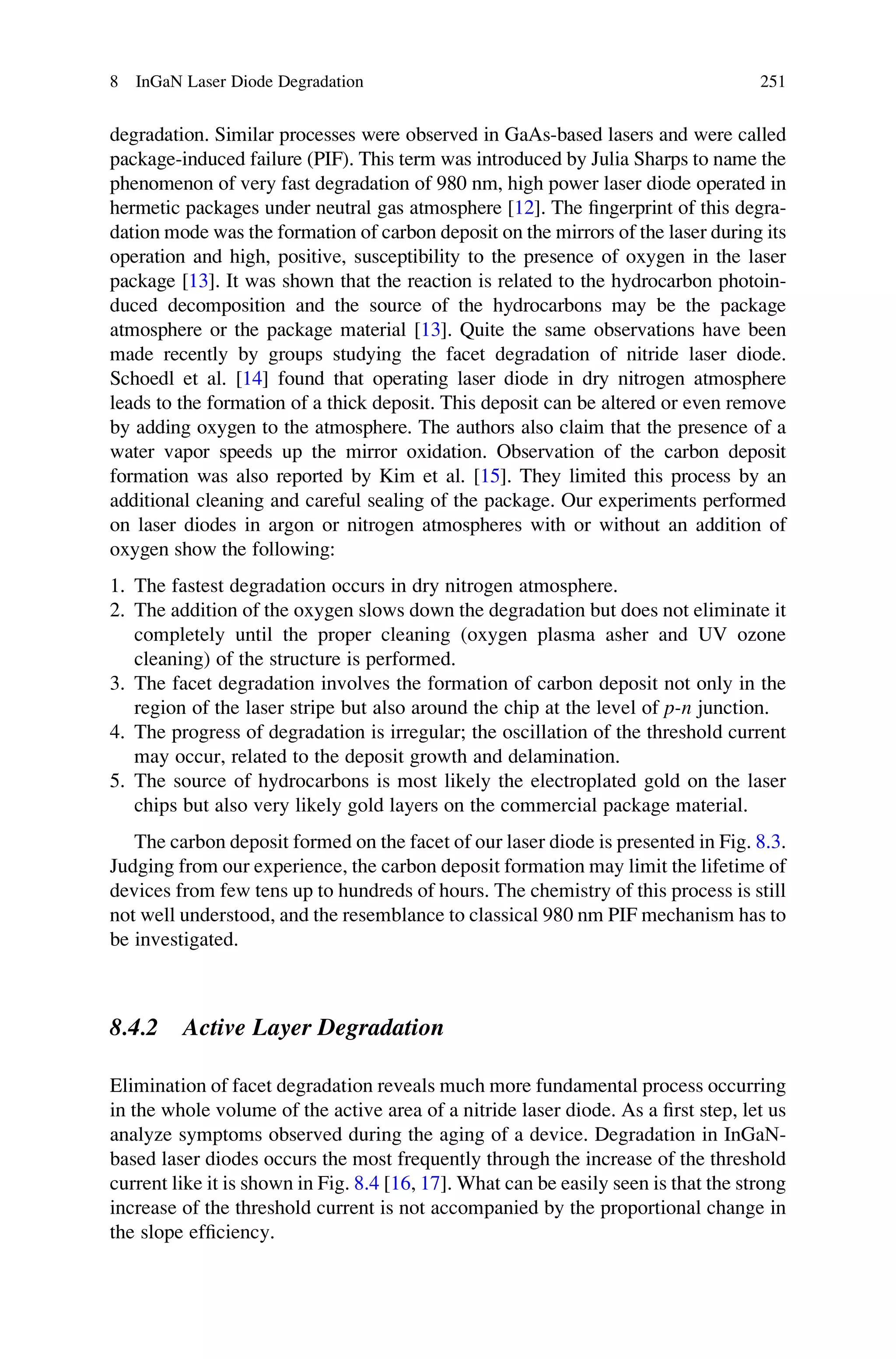 Materials and reliability handbook for semiconductor optical and ...