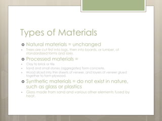 Materials and their uses 1 | PPTX