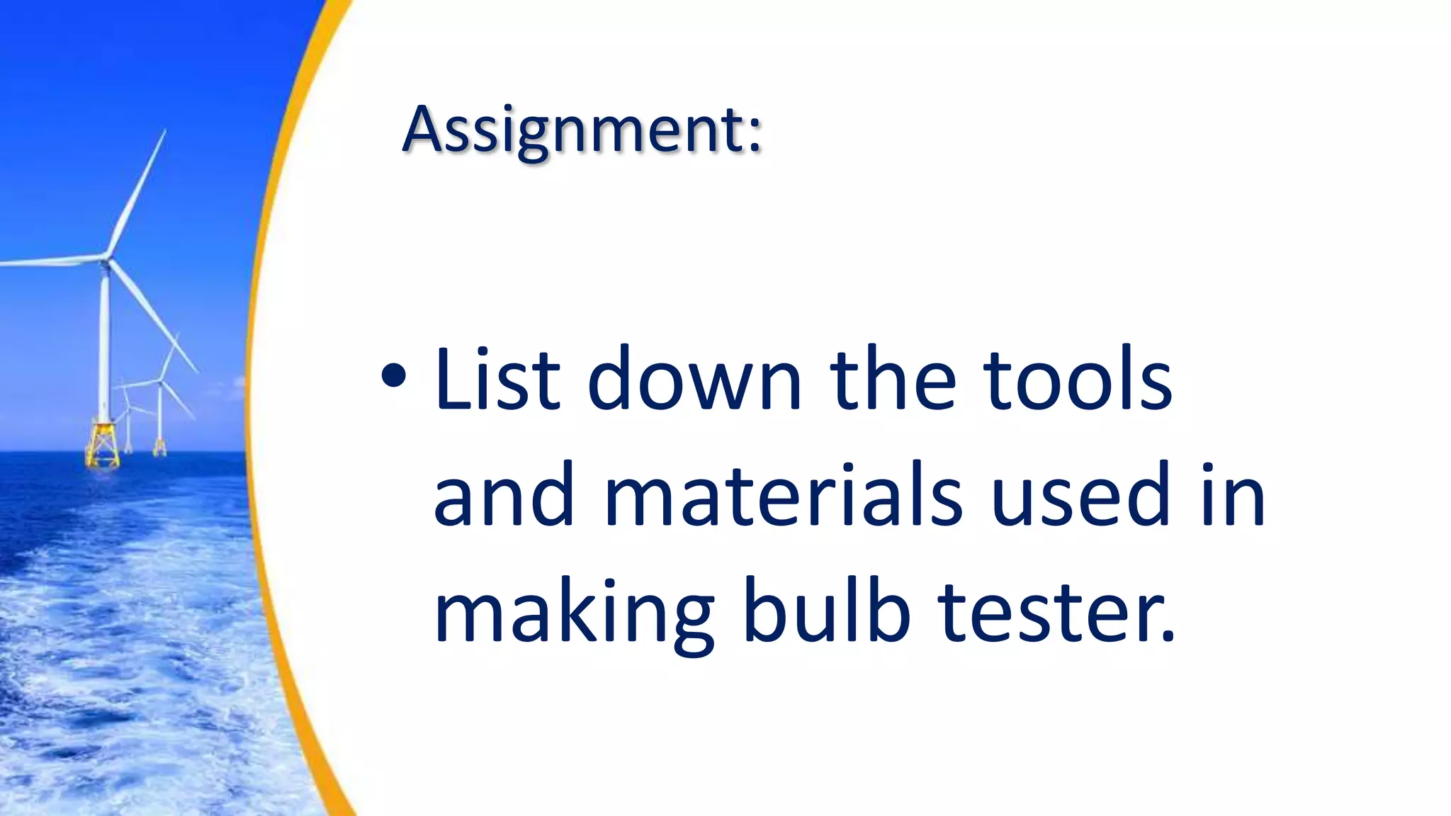 Materials and tools in making electrical gadgets | PPTX