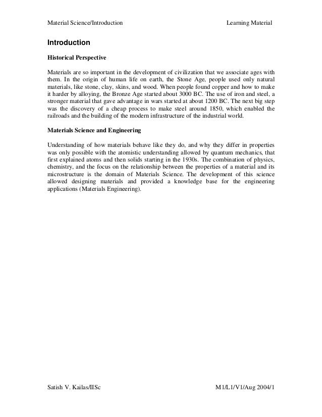 Material science notes