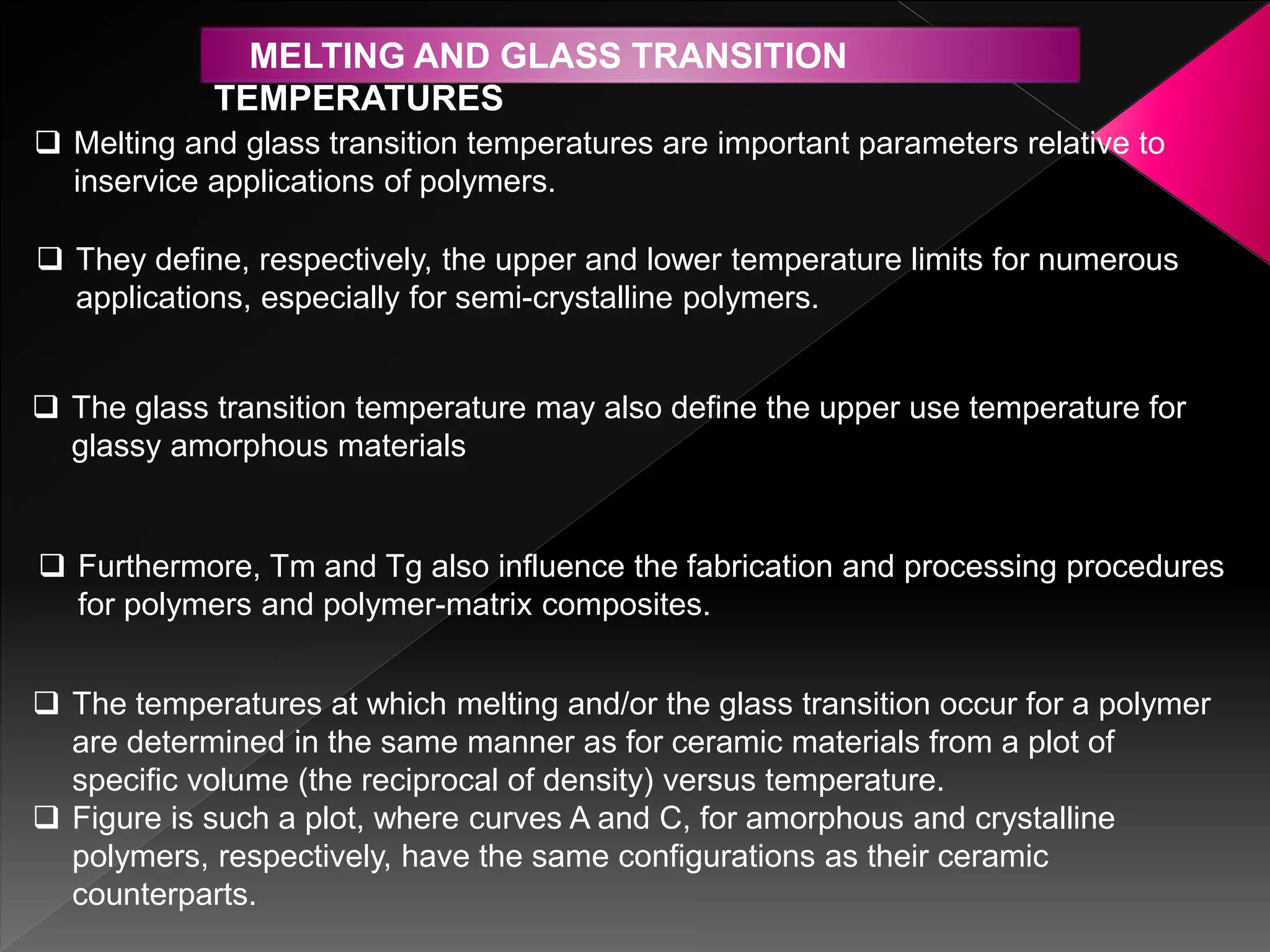 Crystallization,Melting and Tg of different polymeric materials | PPTX