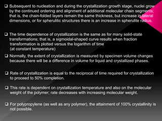 Crystallization,Melting and Tg of different polymeric materials | PPTX