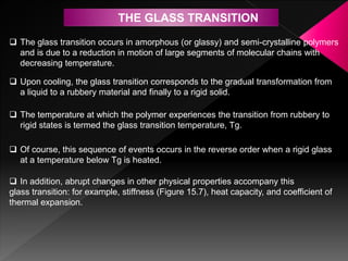 Crystallization,Melting and Tg of different polymeric materials | PPTX