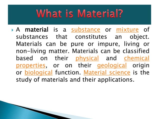 Material science and Metallurgy Lecture 1.pptx | Geology | Science