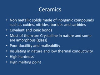 Materials classification and selection | PPTX