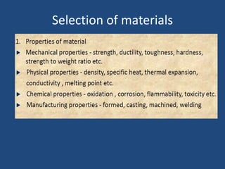 Materials classification and selection | PPTX