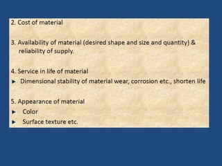 Materials classification and selection | PPTX