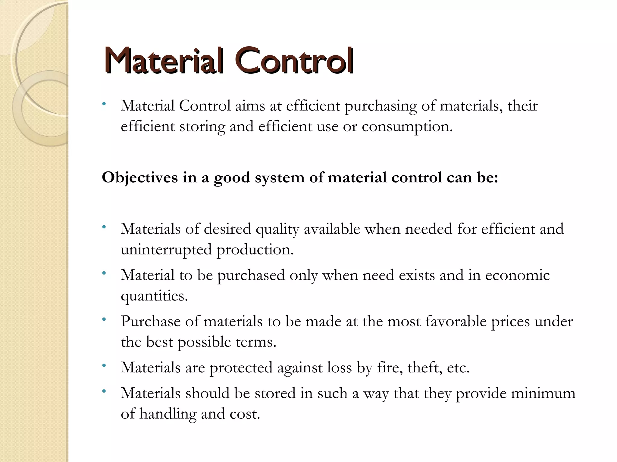Materials cost accounting | PPT