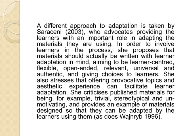 Materials development for language learning and teaching | PPTX ...