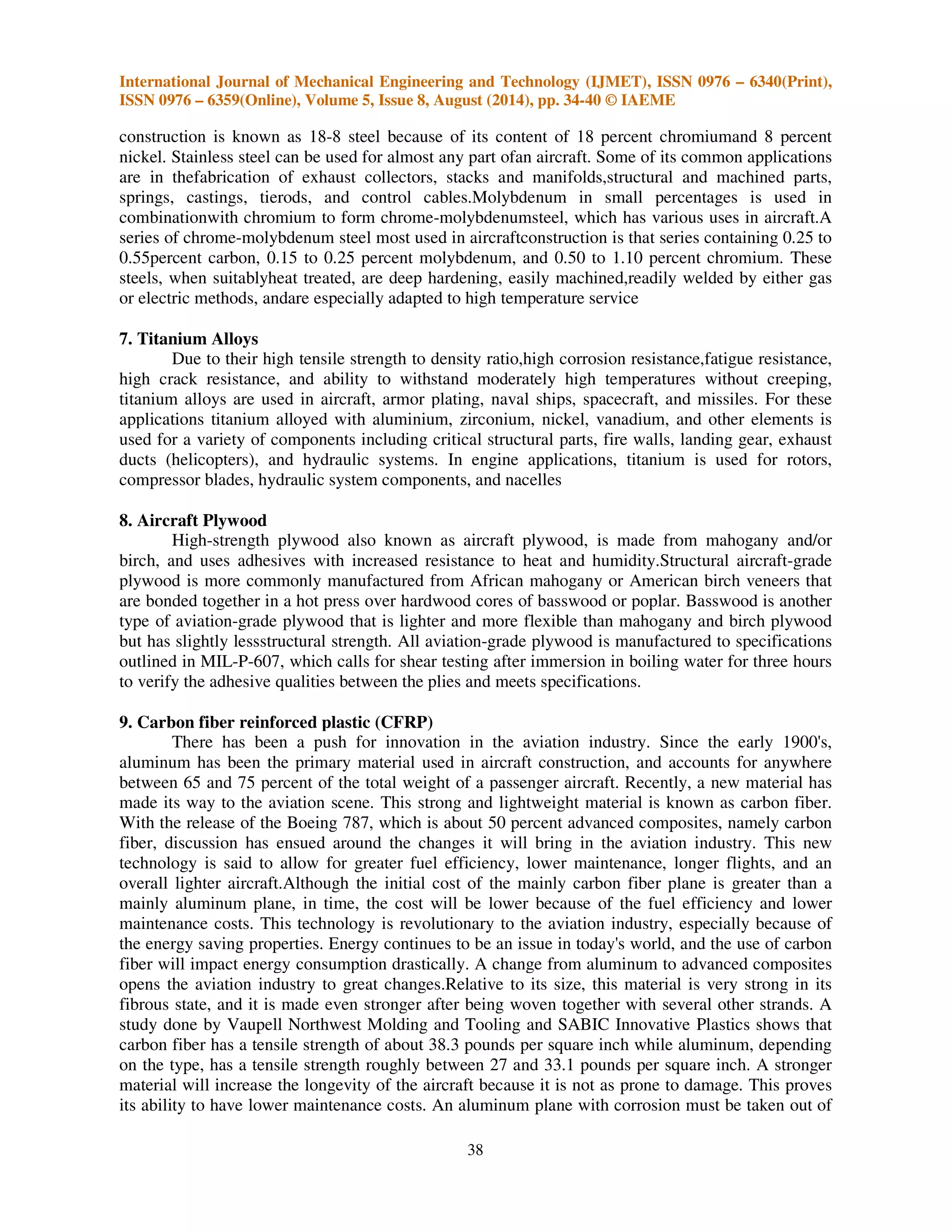 Material selection for unmanned aerial vehicle | PDF