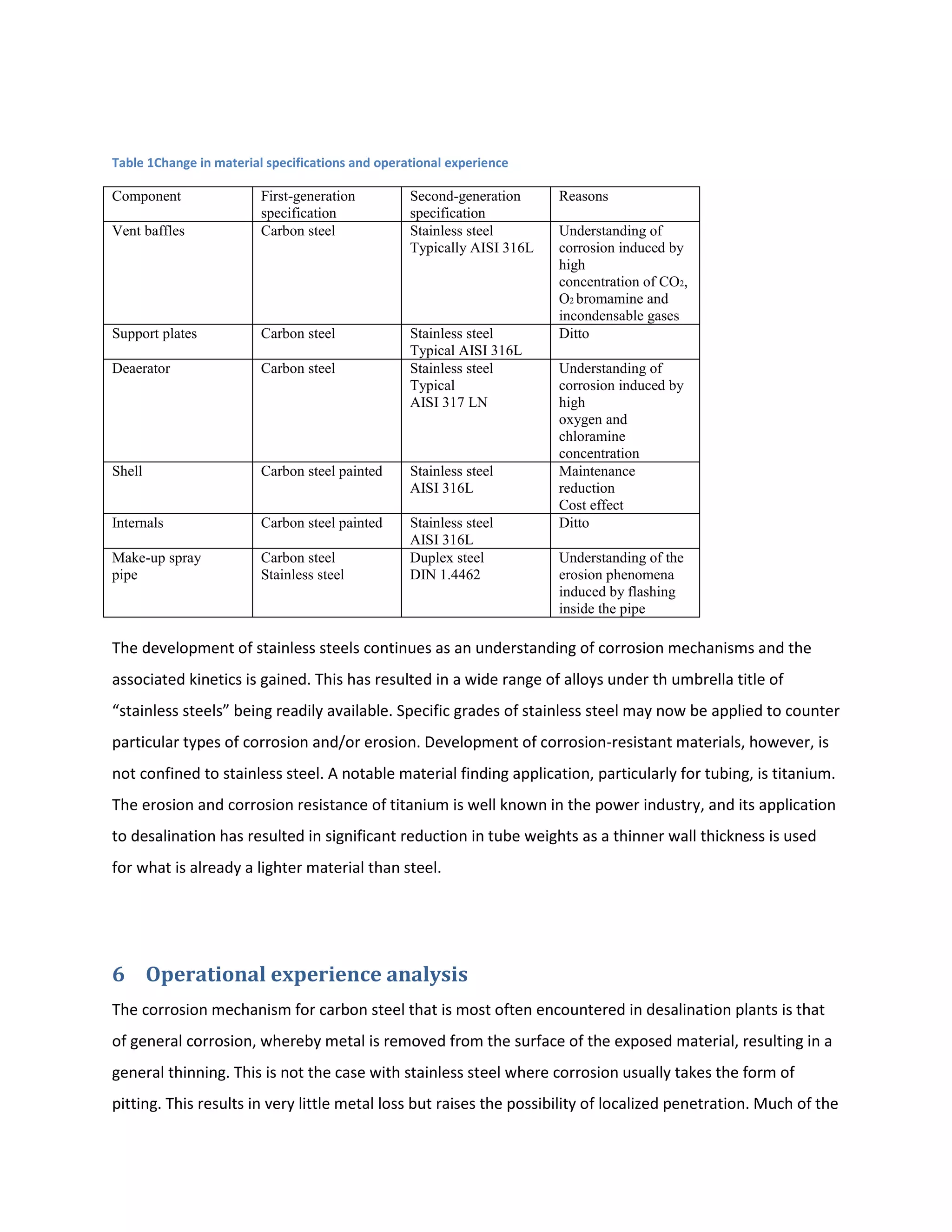 Material selection of desalination plants | PDF