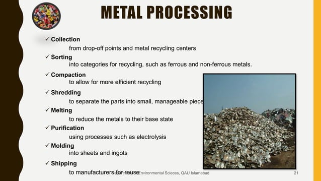 Material separation and processing techniques in waste management (1 ...