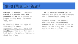 Materials evaluation | PPTX