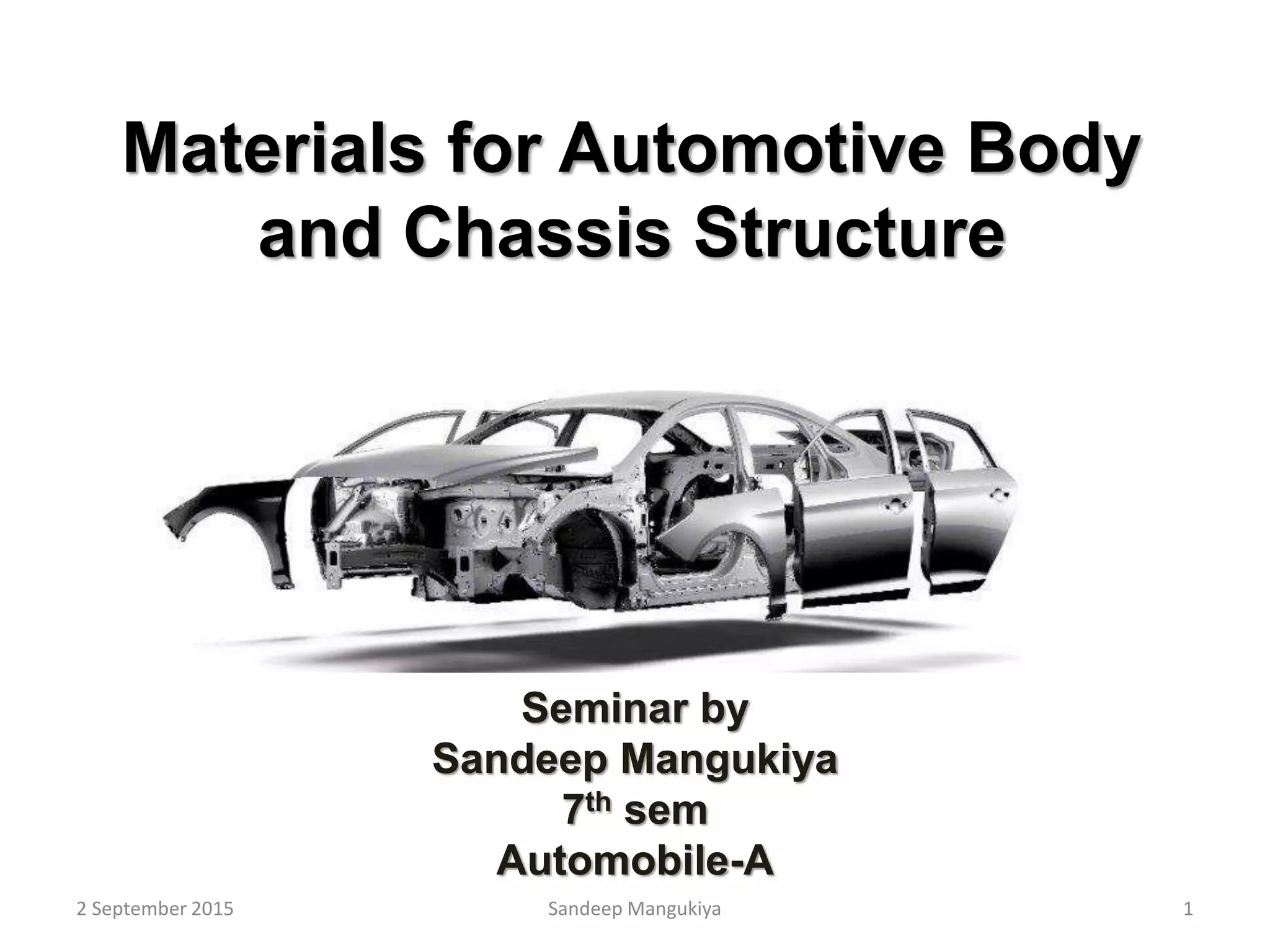 Materials for automotive body and chassis structure by sandeep ...