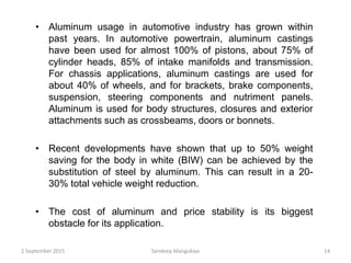 Materials for automotive body and chassis structure by sandeep ...