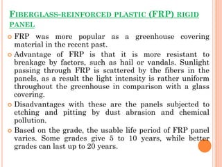 Materials for construction of green houses | PDF