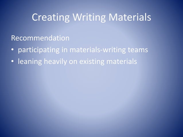 Materials for developing writing skills | PPTX