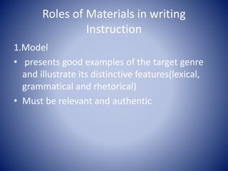 Materials for developing writing skills | PPTX