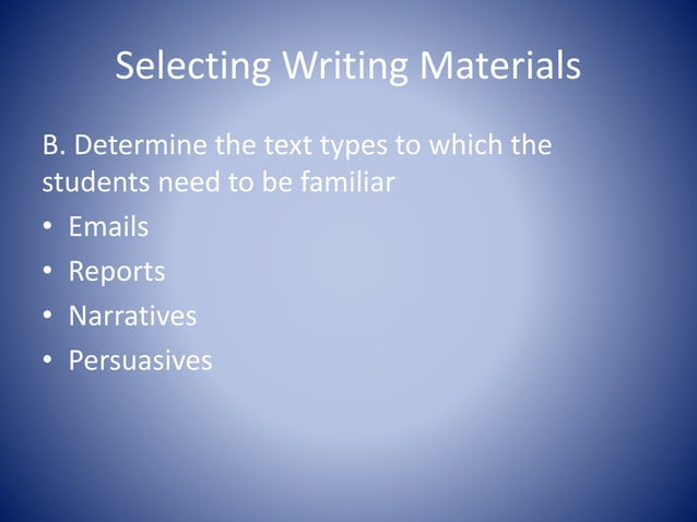 Materials for developing writing skills | PPTX
