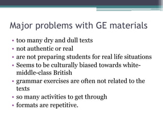 Materials for General English | PPTX