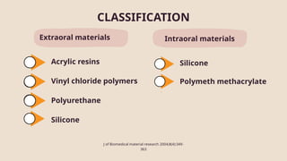 MATERIALS FOR MAXILLOFACIAL PROSTHESIS.pptx