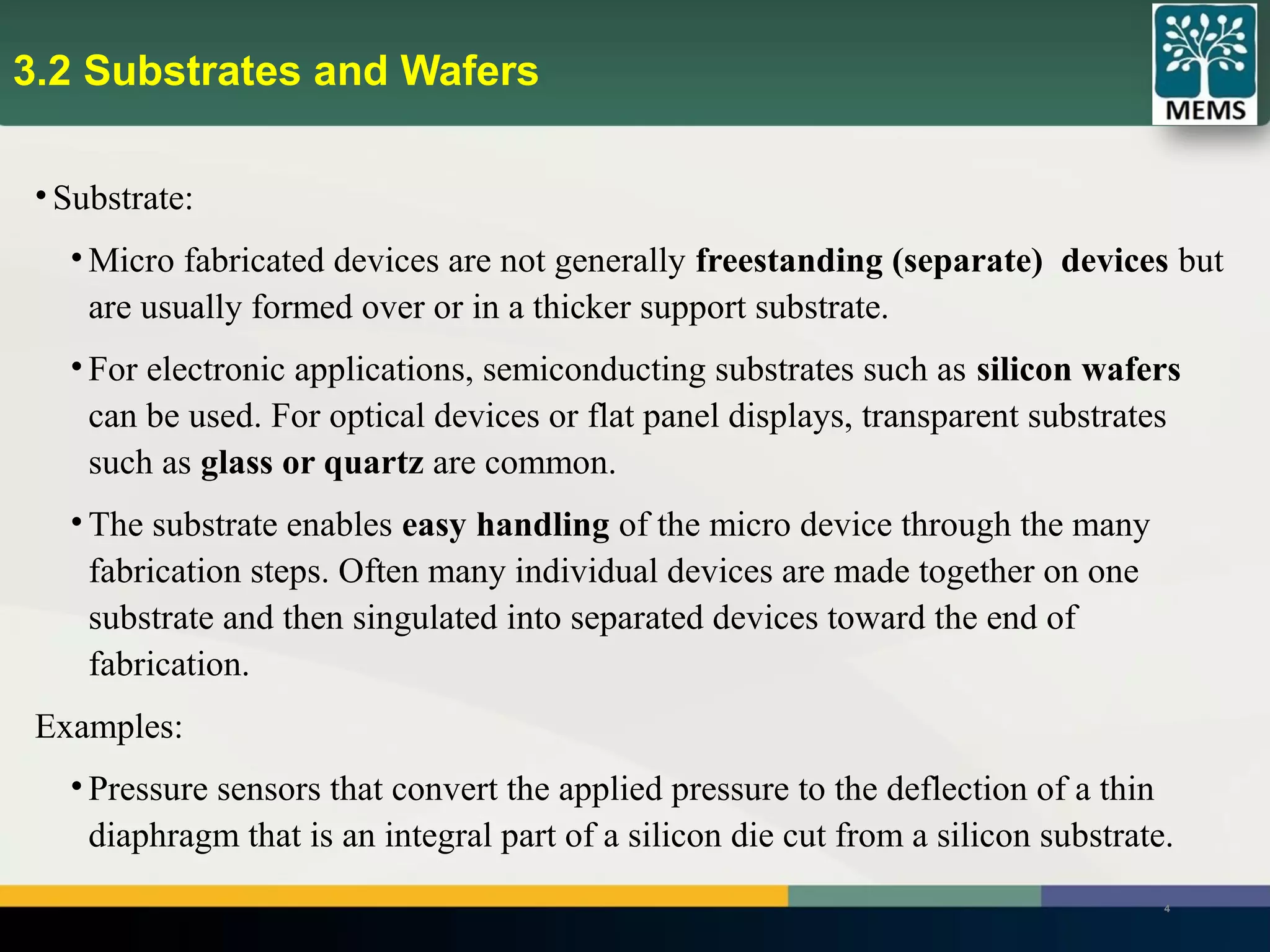 Materials for MEMS | PPT