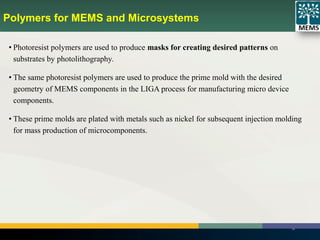 Materials for MEMS | PPT