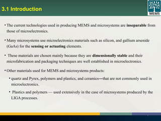 Materials for MEMS | PPT