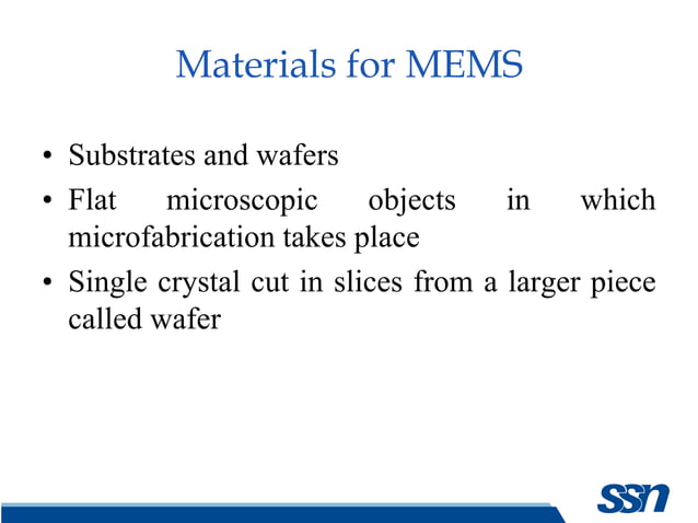 Materials for MEMS.pdf | Chemistry | Science
