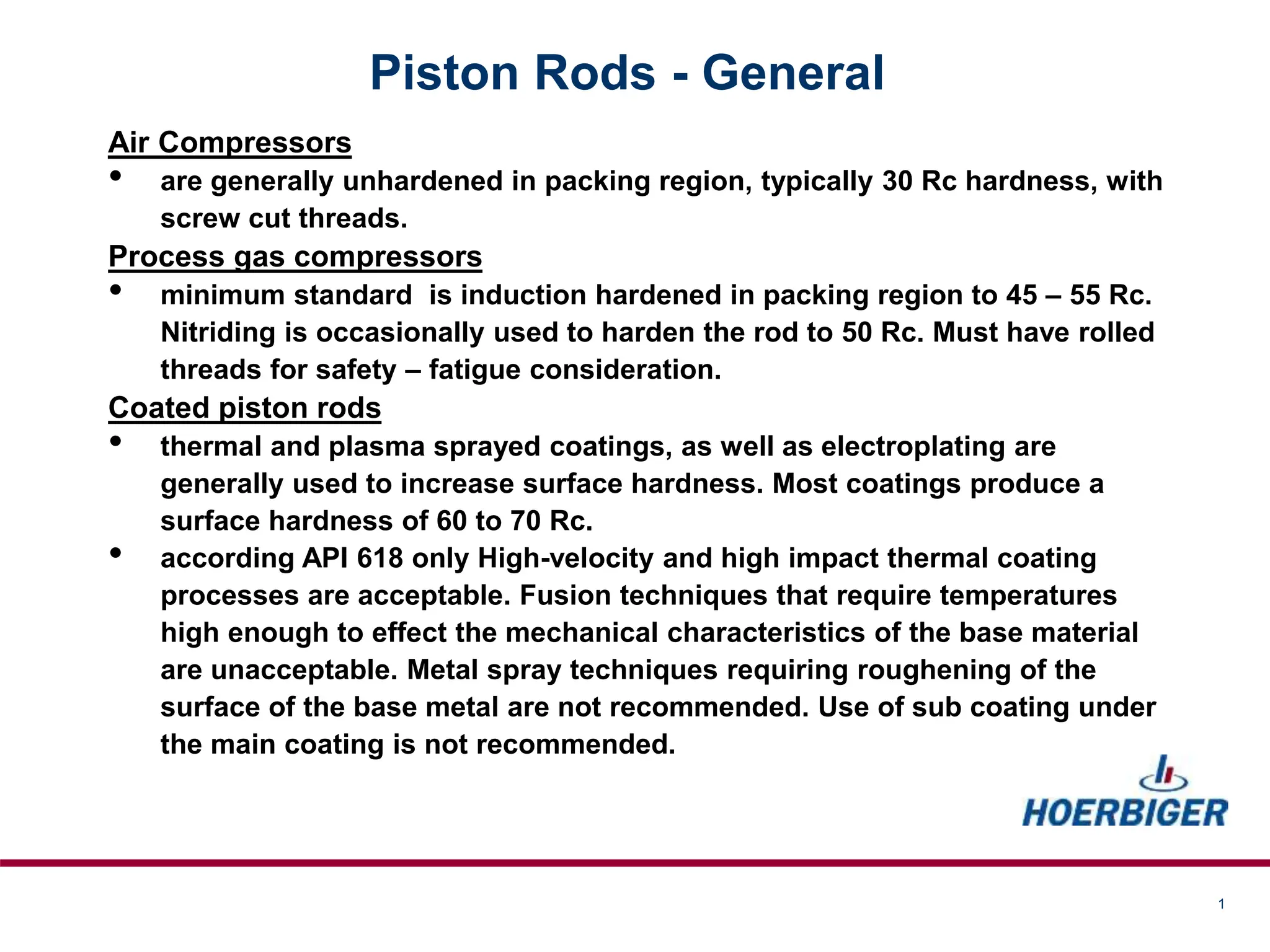 Various Materials for Piston Rods and Applications.ppt