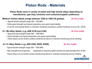 Various Materials for Piston Rods and Applications.ppt