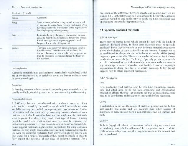 Materials For Self Access Language Learning | PPT