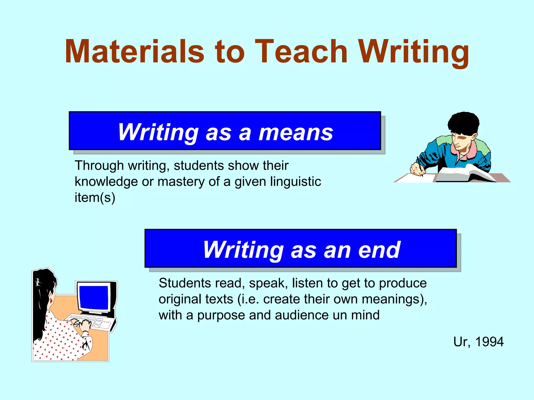 Materials For Writing In Efl | PPT