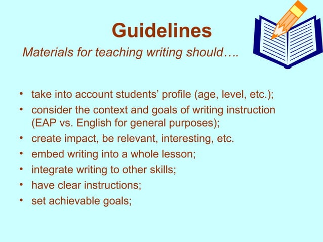 Materials For Writing In Efl | PPT