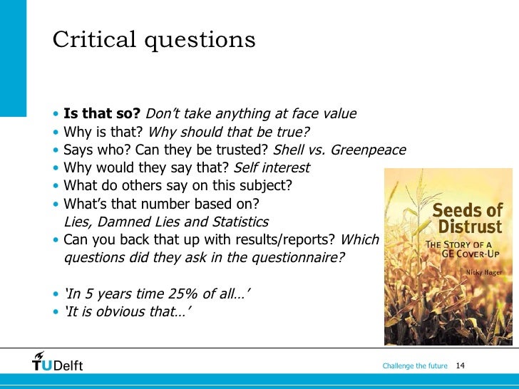 Asking critical questions