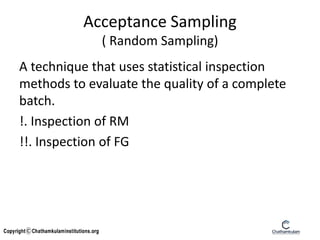 Materials handling and quality assurance ( Operations Management ) | PPTX