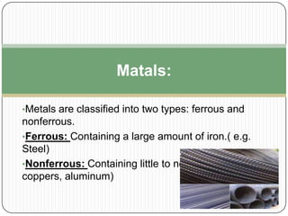 Materials in construction | PPTX