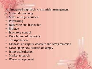 Materials management | PPTX
