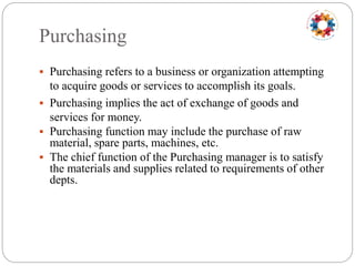 Materials management purchasing | PPTX