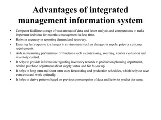 Materials management and its importance for Indian SMEs | PPTX